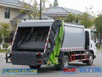 China ELF 130hp 7000L ISUZU Garbage Truck hydraulic trash compactor for sale