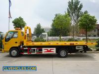 China Winch 600P ISUZU Tow Truck All Terrain 130hp 4 ton Flatbed Tow Trucks for sale