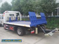 China White 100P 98hp ISUZU Tow Truck Flatbed Wrecker Truck Light Duty 4 Ton for sale