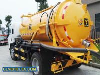 China 190 Hp ISUZU Sewage Suction Truck 8000L Sewage Vacuum Pump Truck for sale