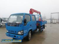 China Crew Cabin 600P ISUZU Truck Mounted Crane 4X2 12m Height Lifter Machinery for sale