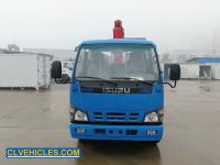 China Crew Cabin 600P ISUZU Truck Mounted Crane 4X2 12m Height Lifter Machinery for sale