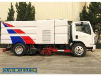 China ISUZU 700P 190hp Truck Mounted Vacuum Road Sweeper 7360kg Gvw for sale
