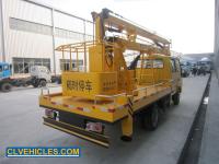 China Hydraulic Aerial Cage High Altitude Truck 14M Telescopic Boom 4×2 for sale