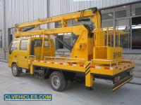 China Hydraulic Aerial Cage High Altitude Truck 14M Telescopic Boom 4×2 for sale