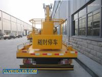 China Hydraulic Aerial Cage High Altitude Truck 14M Telescopic Boom 4×2 for sale
