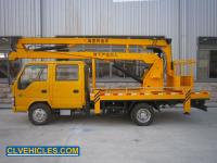 China Hydraulic Aerial Cage High Altitude Truck 14M Telescopic Boom 4×2 for sale