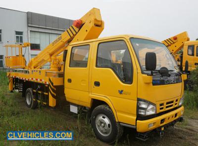 China Straight Arm 600P ISUZU Aerial Platform Truck for sale