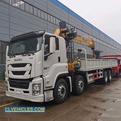 China GIGA 460hp ISUZU Truck Mounted Crane Straight Boom Truck 15m 10 ton for sale
