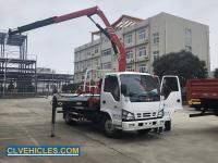 China ISUZU N Series Cargo Crane Truck 4X2 3ton Lifting 4500mm Wheelbase for sale