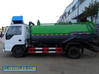 China 100P 98hp ISUZU Sewage Suction Truck 4000 Liters 60 Km/h Max Speed for sale