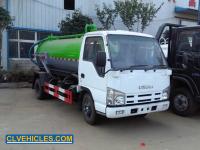 China 100P 98hp ISUZU Sewage Suction Truck 4000 Liters 60 Km/h Max Speed for sale