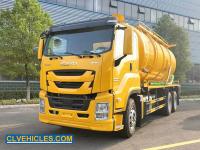 China ISUZU GIGA Sewage Vacuum Pump Truck 460hp 25000 Liters With High Pressure Washer for sale