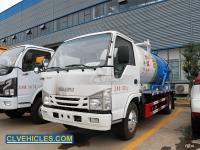 China ELF 98hp ISUZU Sewage Suction Truck Small 3000L 4000L Single Double Cab for sale