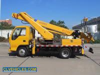 China 27m ISUZU Aerial Platform Truck Telescopic Boom Man Lift With  2-3 Folding Arms for sale
