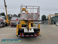 China 27m ISUZU Aerial Platform Truck Telescopic Boom Man Lift With  2-3 Folding Arms for sale