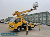 China 27m ISUZU Aerial Platform Truck Telescopic Boom Man Lift With  2-3 Folding Arms for sale