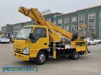 China 27m ISUZU Aerial Platform Truck Telescopic Boom Man Lift With  2-3 Folding Arms for sale