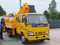 China ISUZU N Series Truck Mounted Bucket Lift 16m Telescopic Boom with Crew Cab for sale