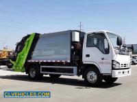 China N Series ISUZU Garbage Compactor Air Suspension 6 Tons Hydraulic Lift for sale