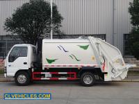 China 600P 130hp ISUZU Garbage Truck Air Brakes 4x2 Refuse Collection Vehicle for sale