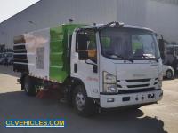 China ISUZU KV100 130hp 5000L Water 5000L Garbage Tank Sweeper Truck for sale