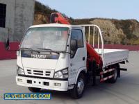 China ISUZU 600P Hydraulic Boom Truck 130hp 4X2 3 Arm Folding 4m for sale