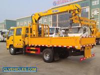 China ISUZU 600P 130hp  Powerful Crane Truck 3500kg Crew Cabin 4X2 3 Arm for sale