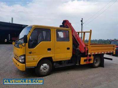 China NPR NQR NKR ISUZU Truck Mounted Crane 3 ton Knuckle Crane Truck for sale