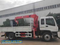 China 205hp 6.3 Ton FTR ISUZU Truck Mounted Crane 10m Straight Lifting for sale