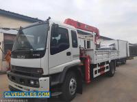 China 205hp 6.3 Ton FTR ISUZU Truck Mounted Crane 10m Straight Lifting for sale