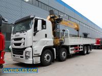 China 8X4 GIGA ISUZU Truck Mounted Crane 16 Ton Telescopic Boom Crane Truck for sale