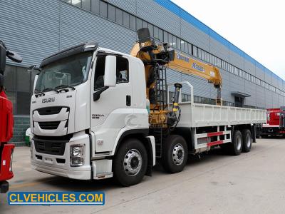 China 8X4 GIGA ISUZU Truck Mounted Crane 16 Ton Telescopic Boom Crane Truck for sale