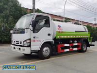 China High Pressure Pump Isuzu Water Tanker 5 Ton Capacity 5000 Liters Fuel Tank for sale