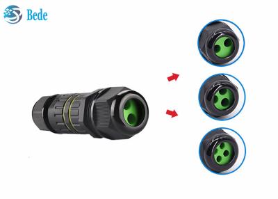 China IP 68 Waterproof Cable Connectors 3 Pins Output 2~4 Wires Withstand High Voltage And High Current for sale