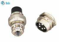 China Straight Silver Plated Plug Gx16 Aviation Connector 5 Pin Male And Female for sale