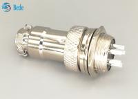 China Straight Silver Plated Plug Gx16 Aviation Connector 5 Pin Male And Female for sale