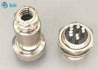 China Straight Silver Plated Plug Gx16 Aviation Connector 5 Pin Male And Female for sale