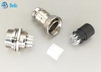 China 12 Pin Male And Female Gx16 Aviation Connector Straight Silver Plated Plug for sale