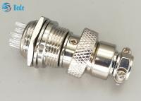 China 12 Pin Male And Female Gx16 Aviation Connector Straight Silver Plated Plug for sale