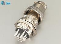 China 12 Pin Male And Female Gx16 Aviation Connector Straight Silver Plated Plug for sale