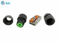 China 2 3 Pins 2 Channel 250V 24A Waterproof Cable Connectors M25 Quick Wiring Screwless for sale