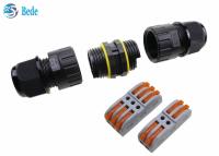 China 2 3 Pins 2 Channel 250V 24A Waterproof Cable Connectors M25 Quick Wiring Screwless for sale