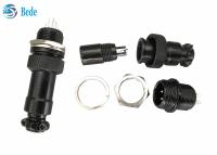 China Male And Female Kits Gx12 Aviation Connector Black Color Zinc Alloy Material for sale