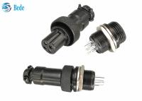 China GX 12 Aviation Connector Black Color 5 6 7 Pin M12 Panel Mounting Connectors for sale