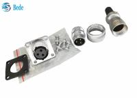 China Square Flange And Dust Cover WS20 Circular Connectors With 2 3 4 Pin 500V 25A for sale