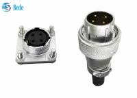 China WS20 5 6 7 8 Pin Circular Connector With Square Flange And Dust Cover 500V 10A for sale