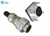 China WS20 5 6 7 8 Pin Circular Connector With Square Flange And Dust Cover 500V 10A for sale