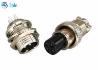 China Rear Mounting Style Gx16 Aviation Plug Male And Female Kits 6~10 Pins 200V 4A for sale