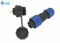 China Ip68 Waterproof Power Cable Connector , 2 Pin M13 Panel Mounting Connector for sale